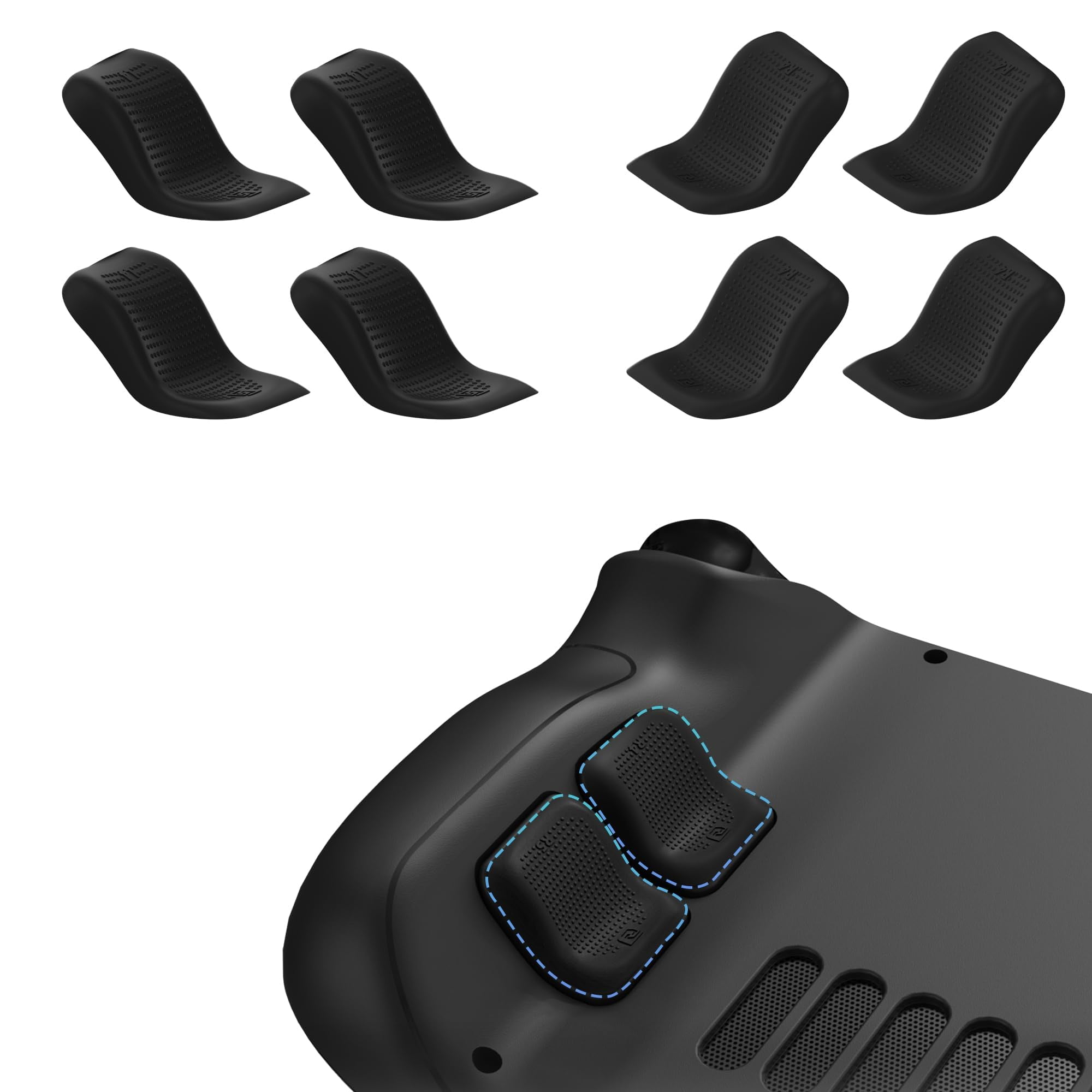 GeekShare Dot Matrix Texture Back Button Stickers Set for Steam Deck ...