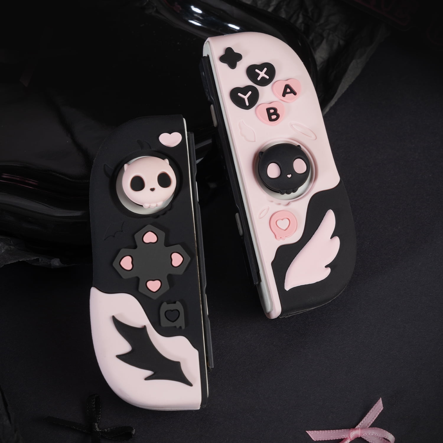 GeekShare Pink Skull Joy Con Cover for Nintendo Switch/Switch OLED ...