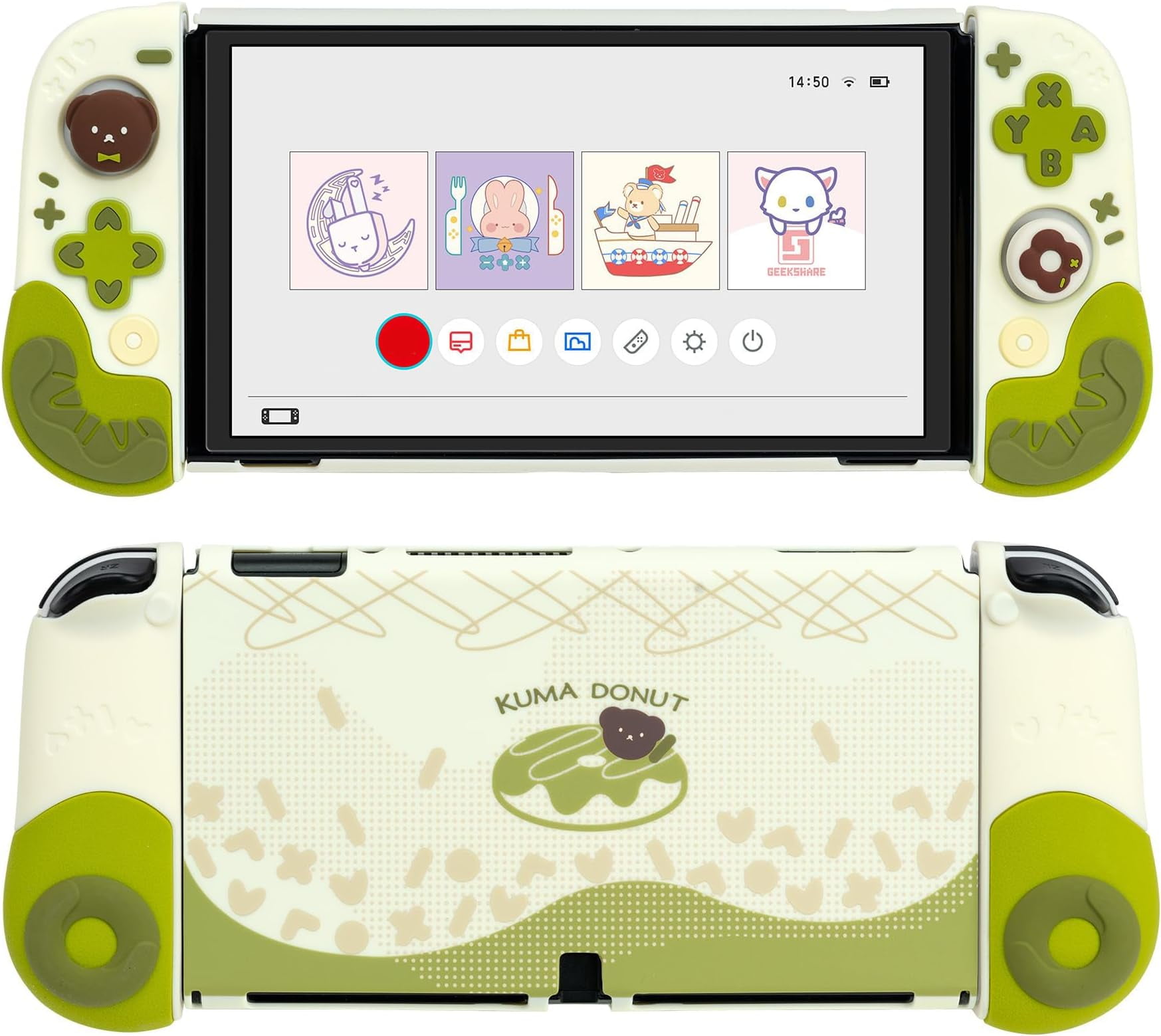 GeekShare Protective Case for Nintendo Switch OLED Silicone Cover for ...