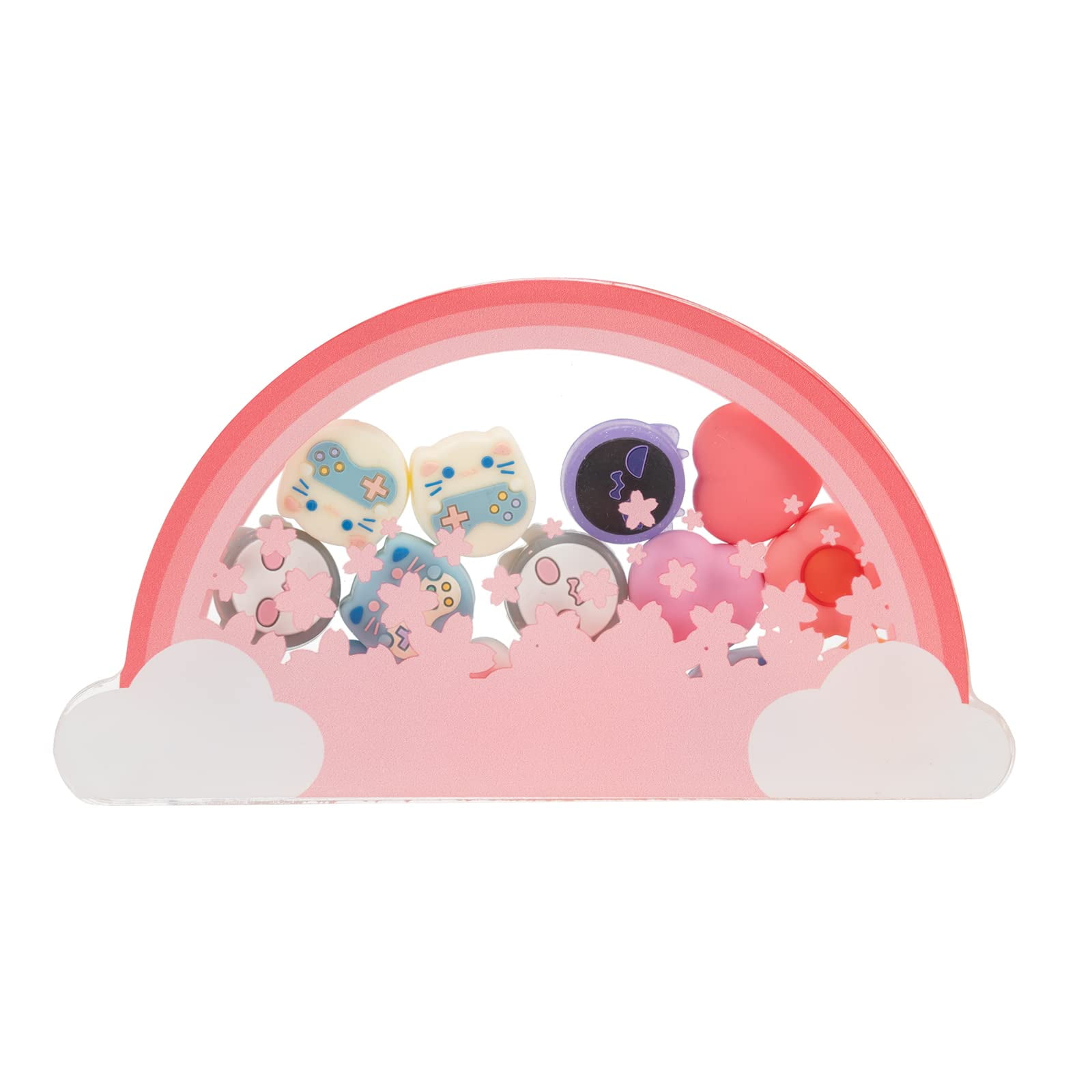 GeekShare Rainbow Cloud Thumb Grips Storage Box for Switch/Lite/OLED ...