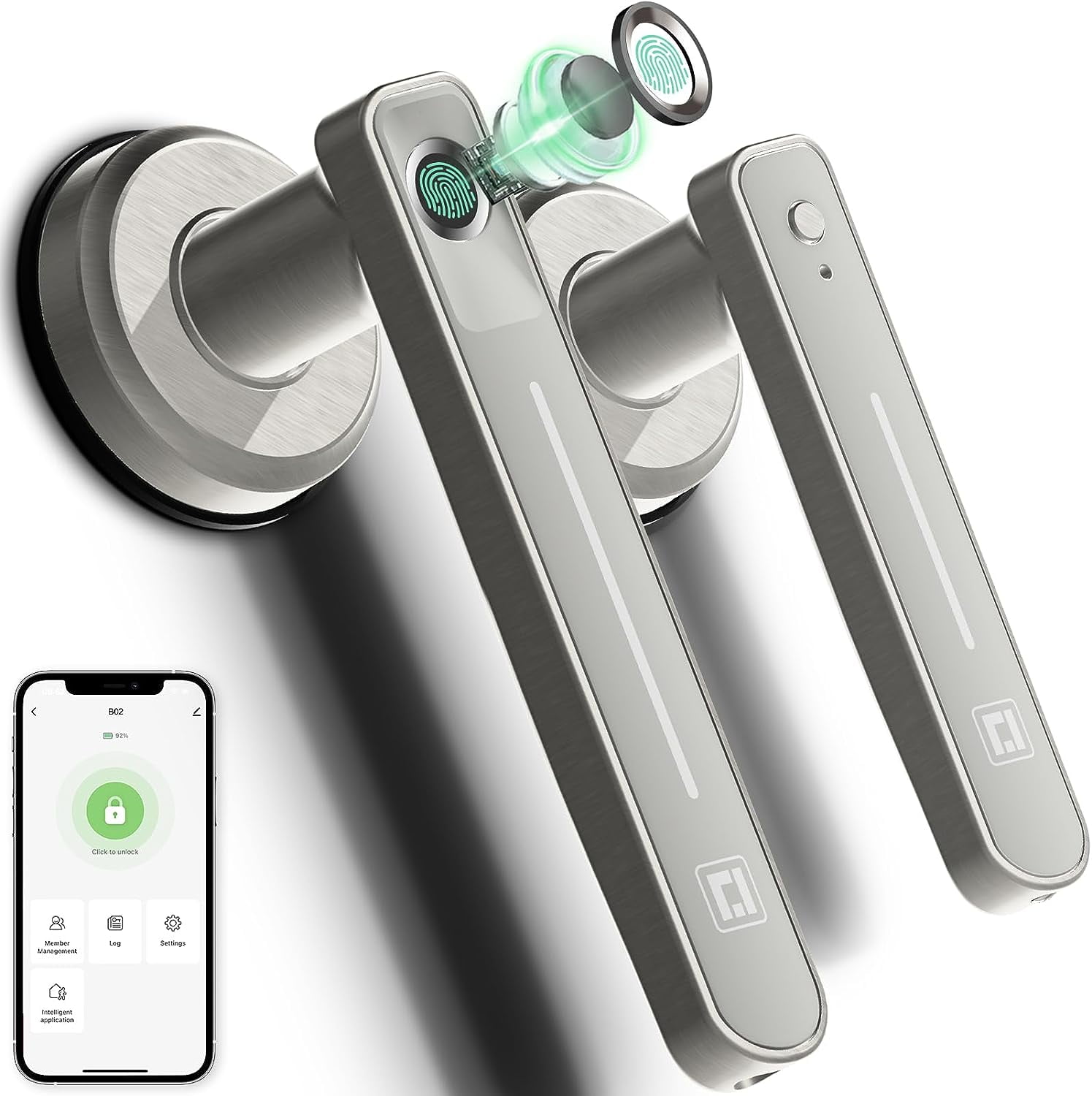 GeekTale Fingerprint Door Lock B02Pro, Smart Door Lock with App, Smart ...
