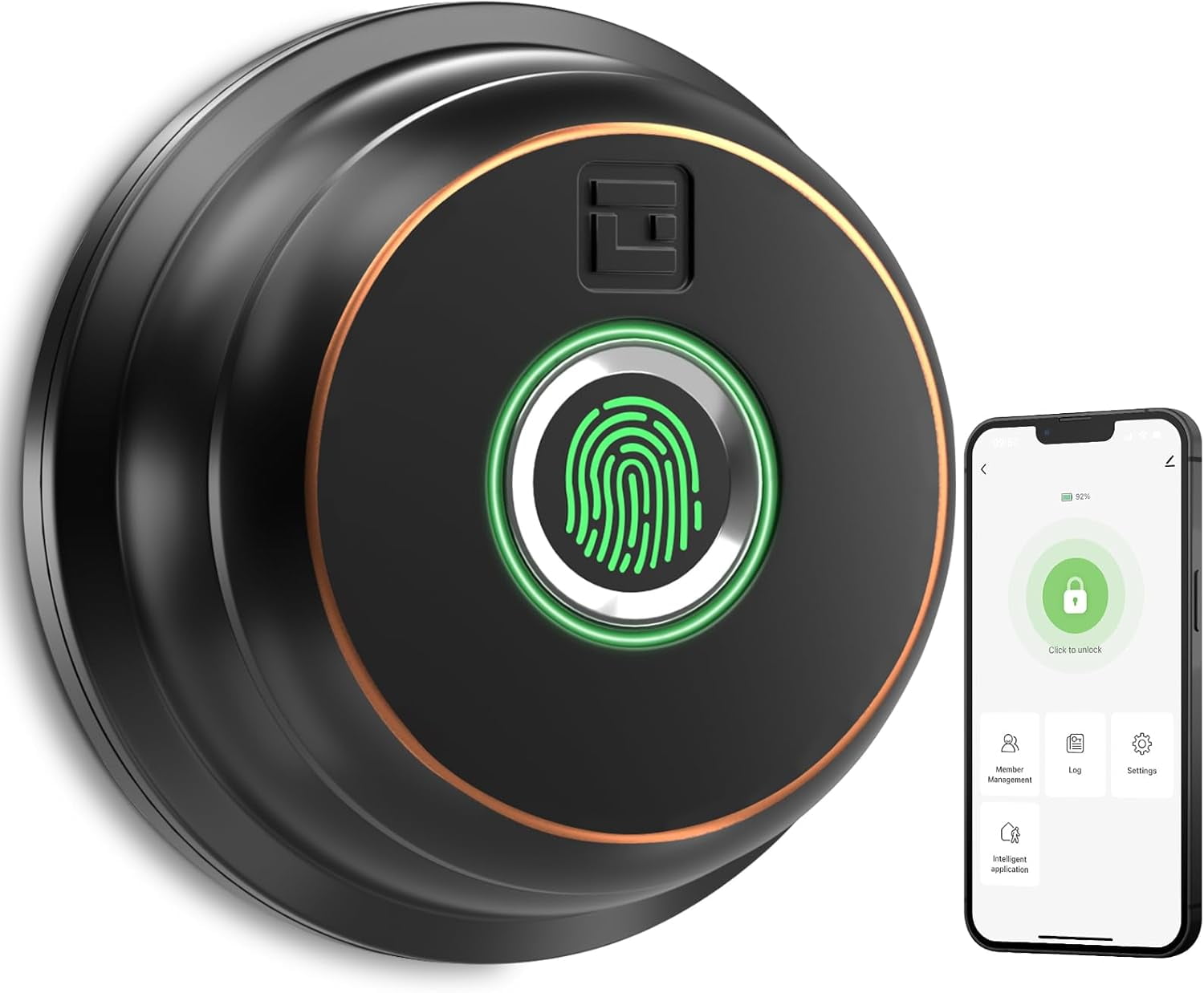 GeekTale Smart Locks for Front Door, Fingerprint Deadbolt Lock with App ...