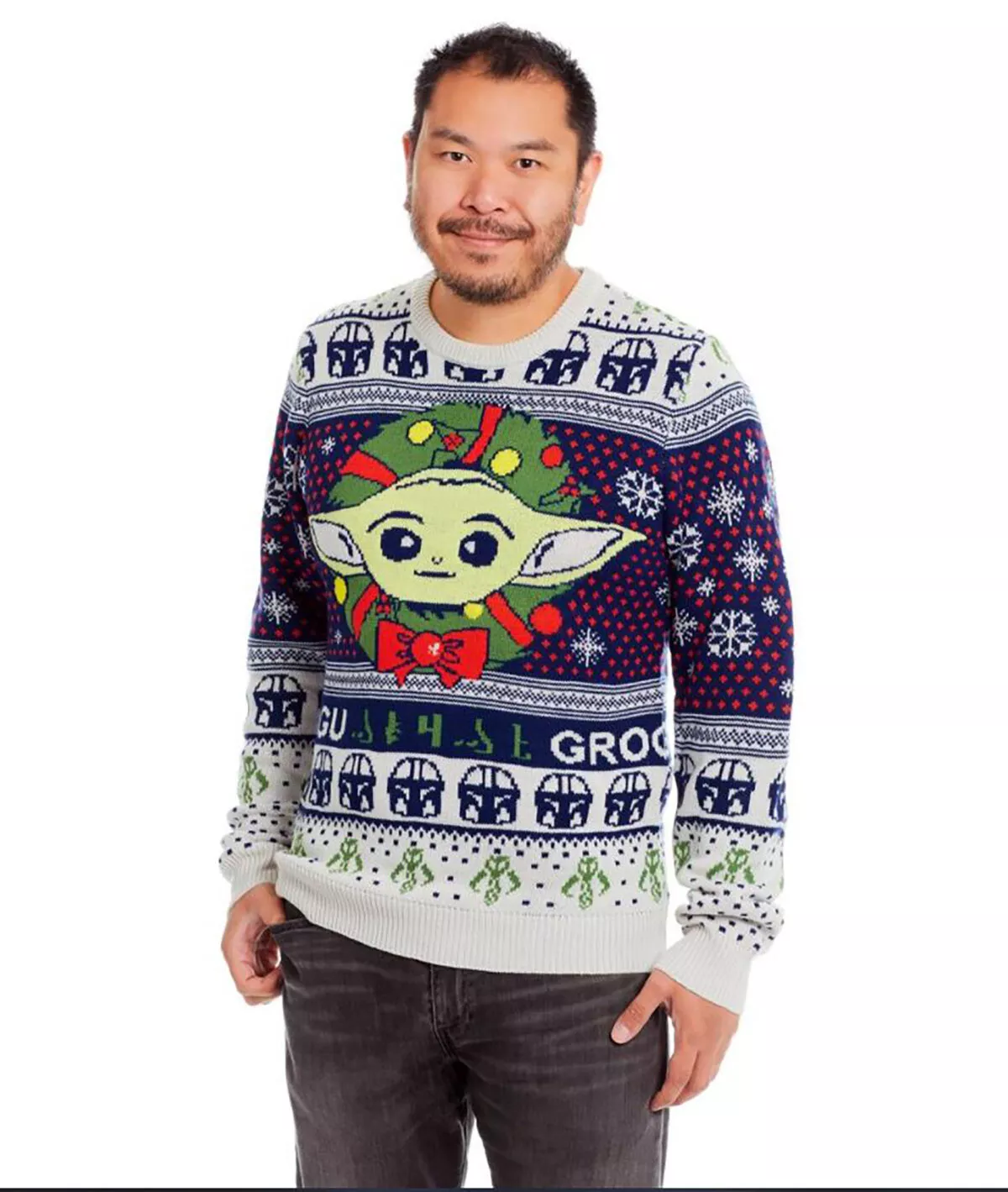 Geeknet Star Wars The Mandalorian Grogu The Child Holiday Ugly Sweater ...