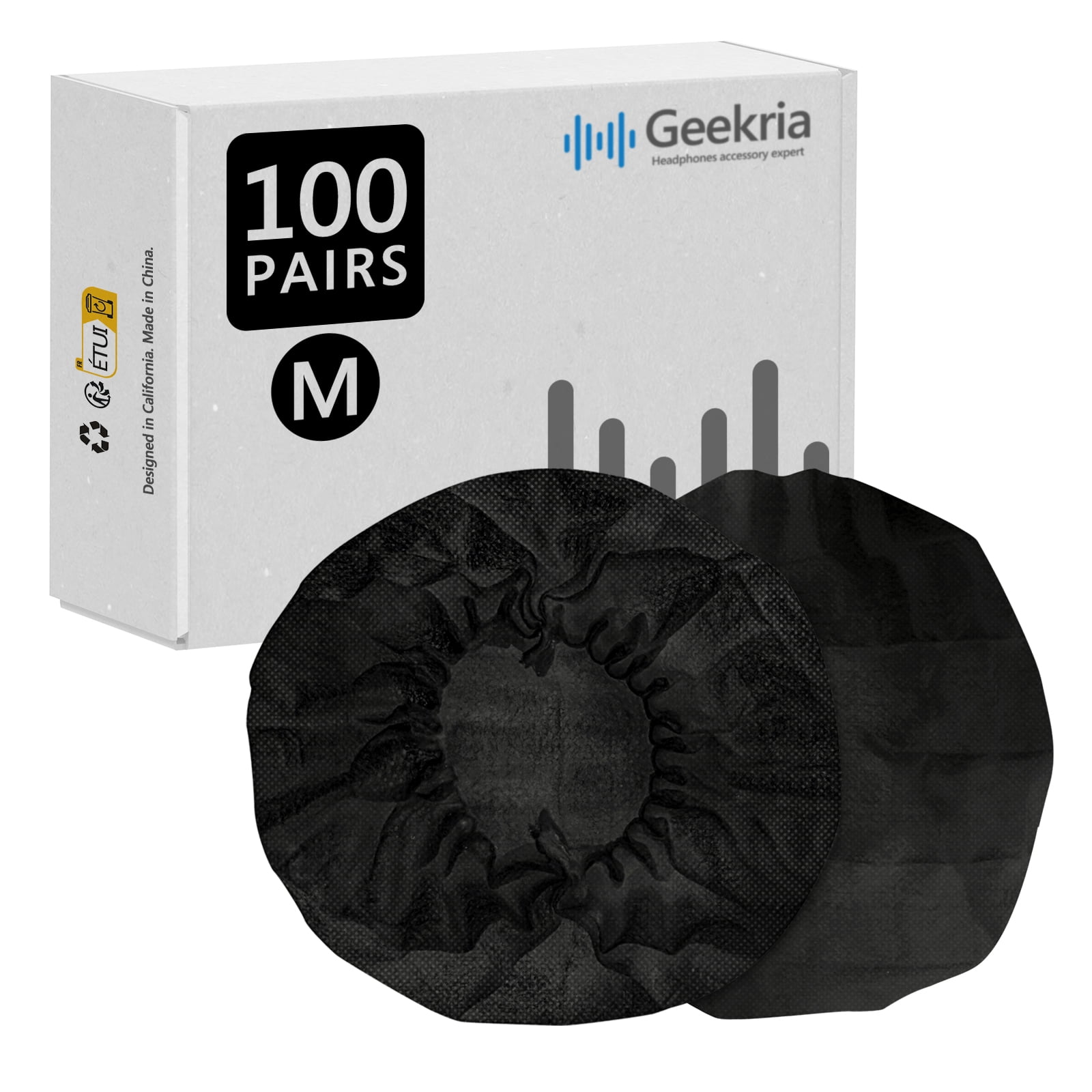 Geekria 100 Pairs Disposable Headphone Covers for Over-Ear and MRI ...