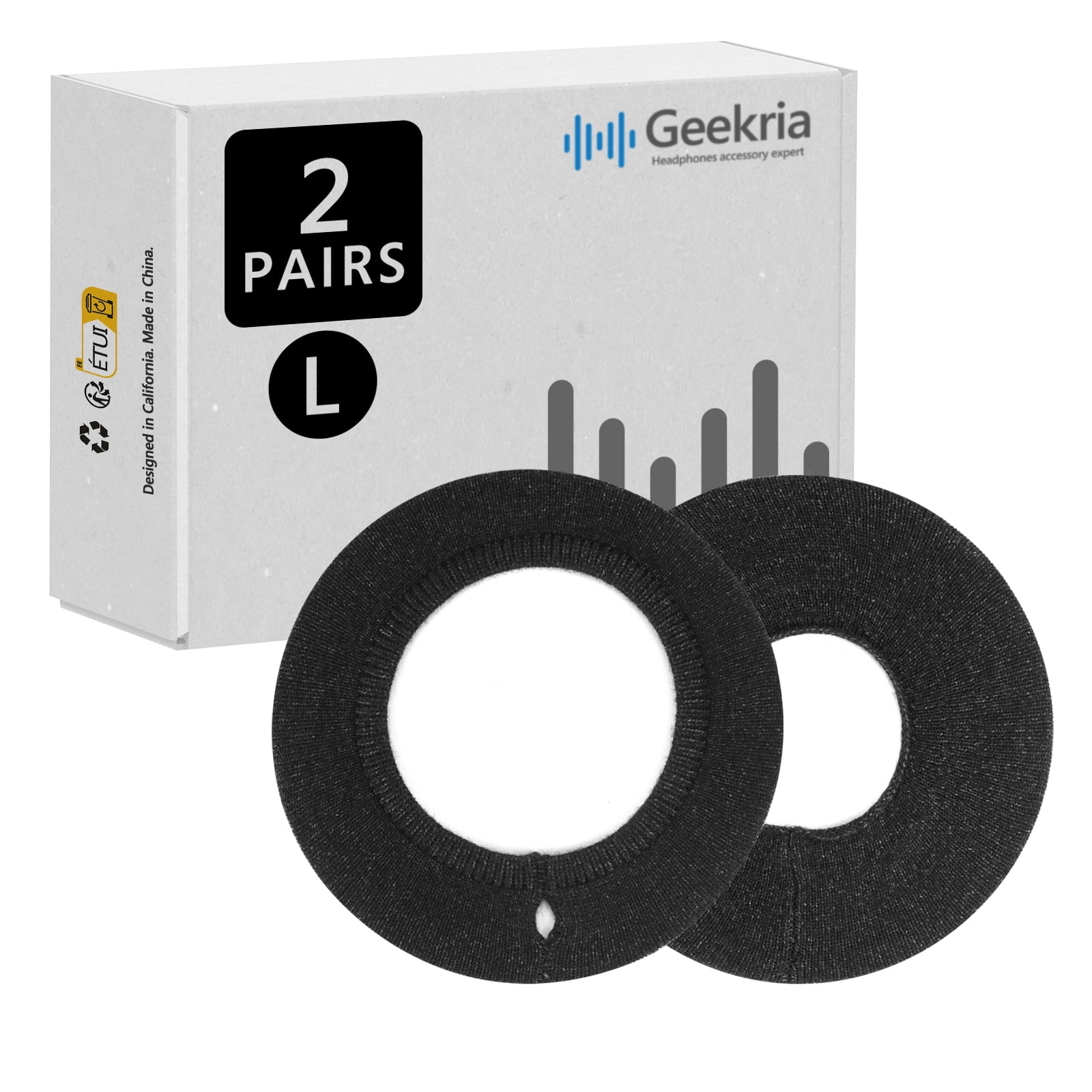 Geekria 2 Pairs Flex Fabric Headphones Ear Covers (Product Safety ...