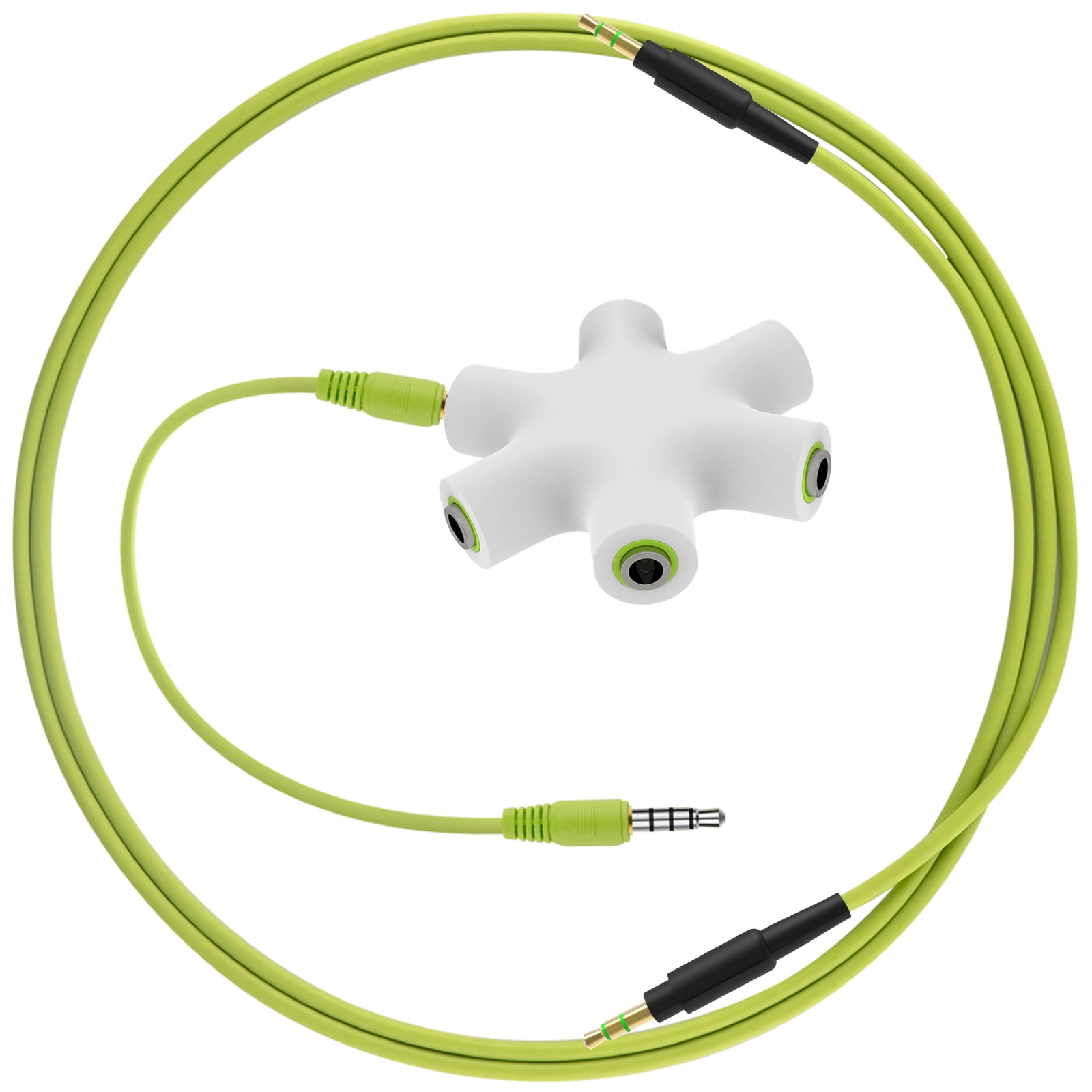Geekria 3.5mm Headphone Splitter Adapter, 5-Way Multi Audio Divider ...