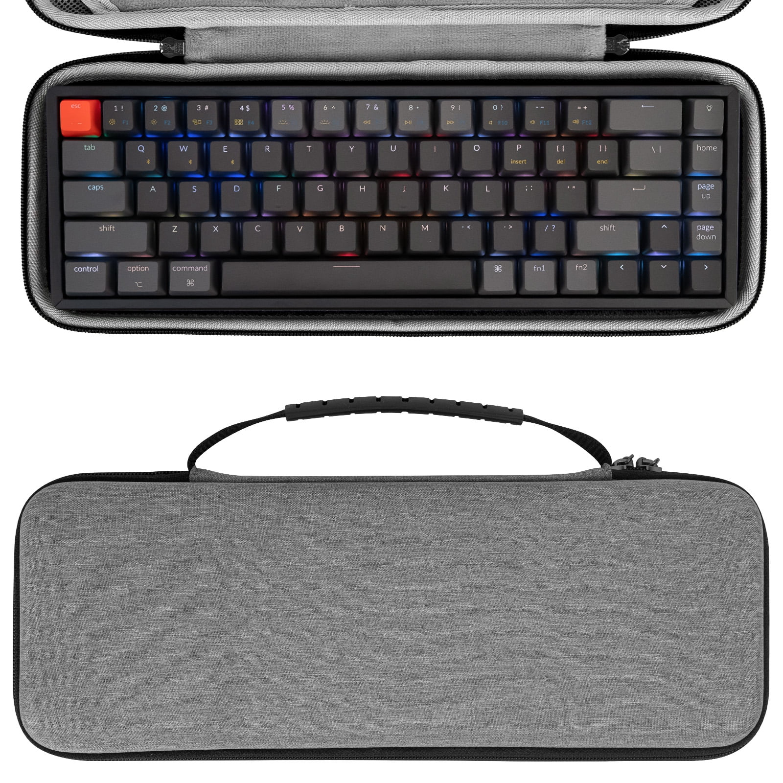 Geekria 65% Compact Keyboard Case, Hard Shell Travel Carrying Bag for ...