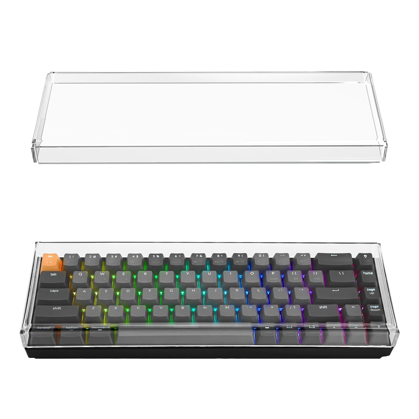Geekria 65% Keyboard Dust Cover, Clear Acrylic Keyboard Cover for 68 ...