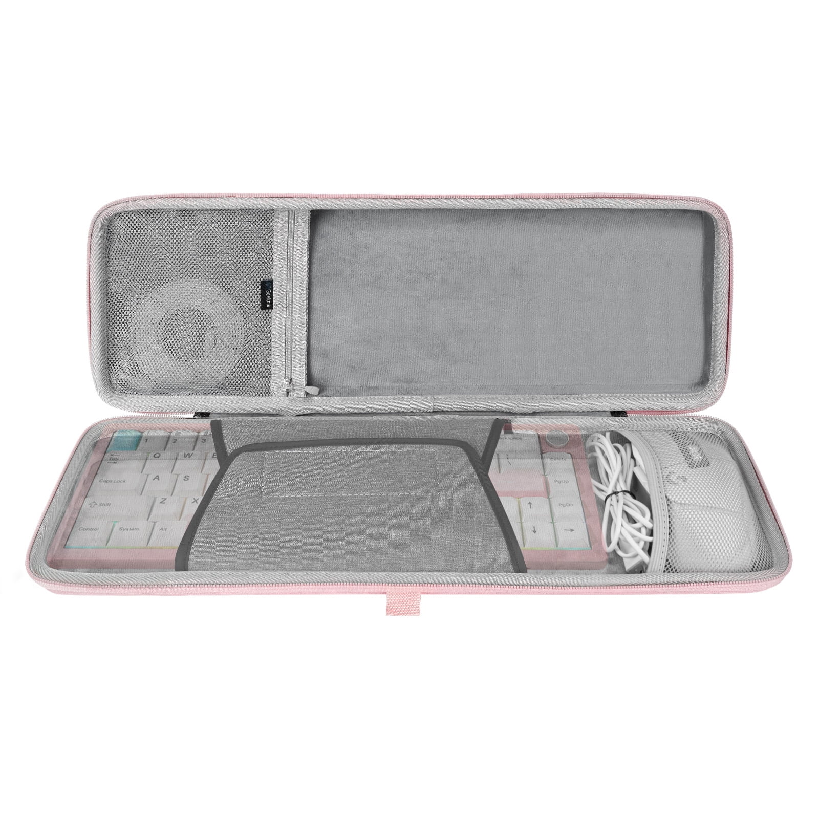 Geekria 65% Keyboard and Mouse Combo Case, Hard Shell Travel Carrying ...