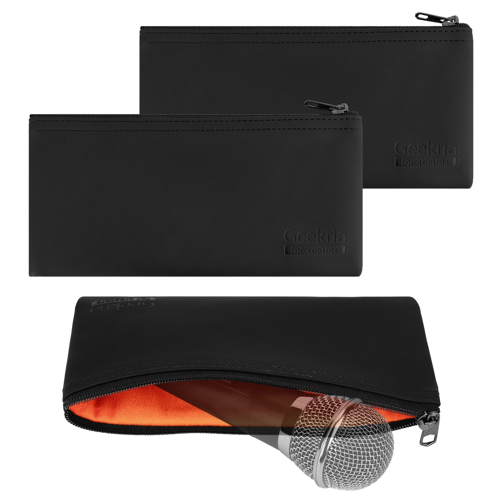 Geekria for Creators Microphone Zippered Pouch 3 Pack Compatible with ...