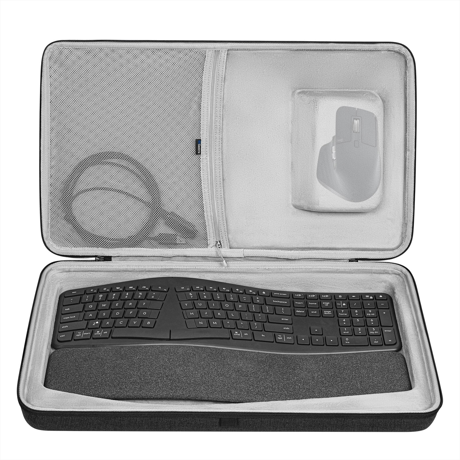 Geekria Hard Shell Keyboard Travel Case, Compatible with Logitech ERGO ...