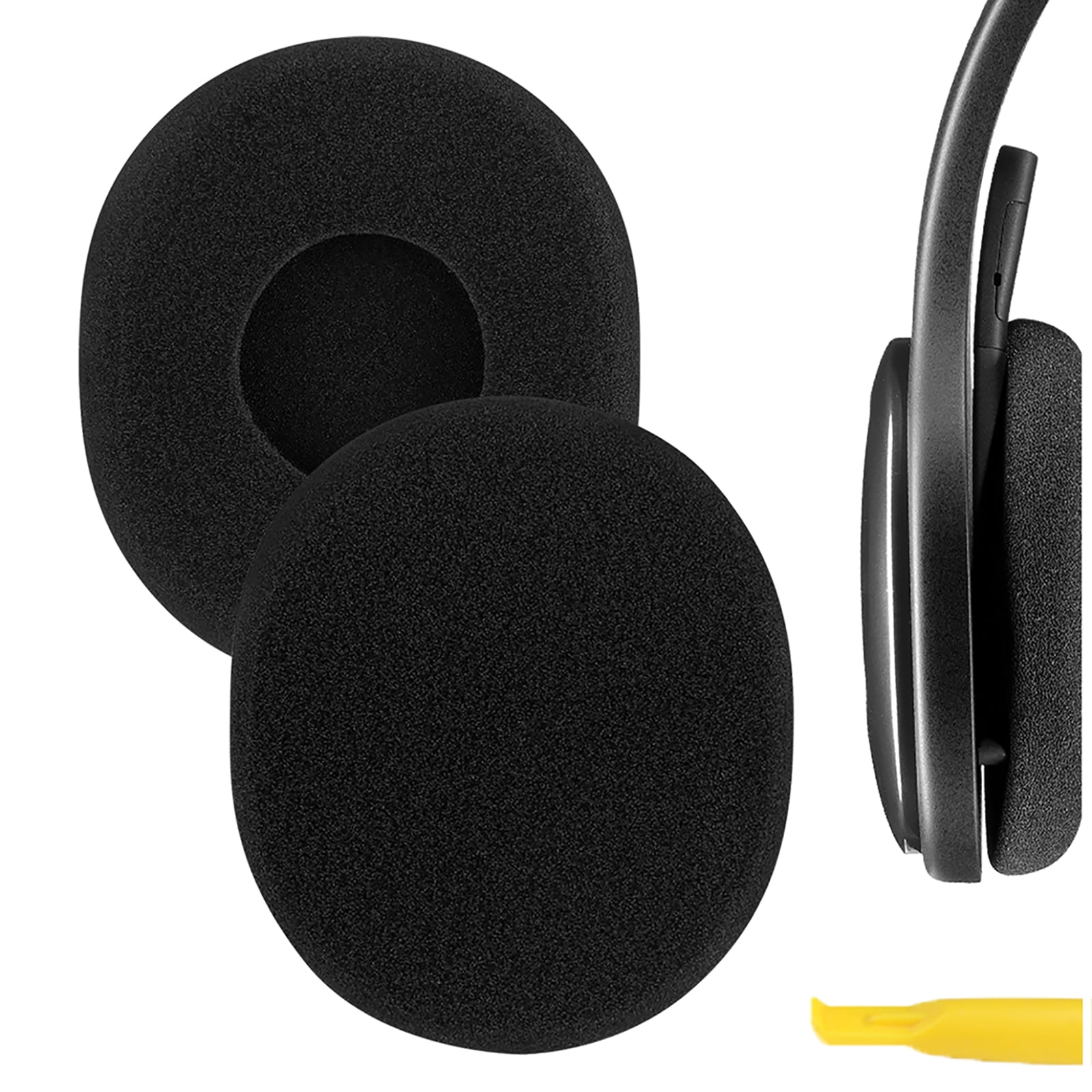 Geekria QuickFit Foam Replacement Ear Pads for Logitech H800 Headphones ...