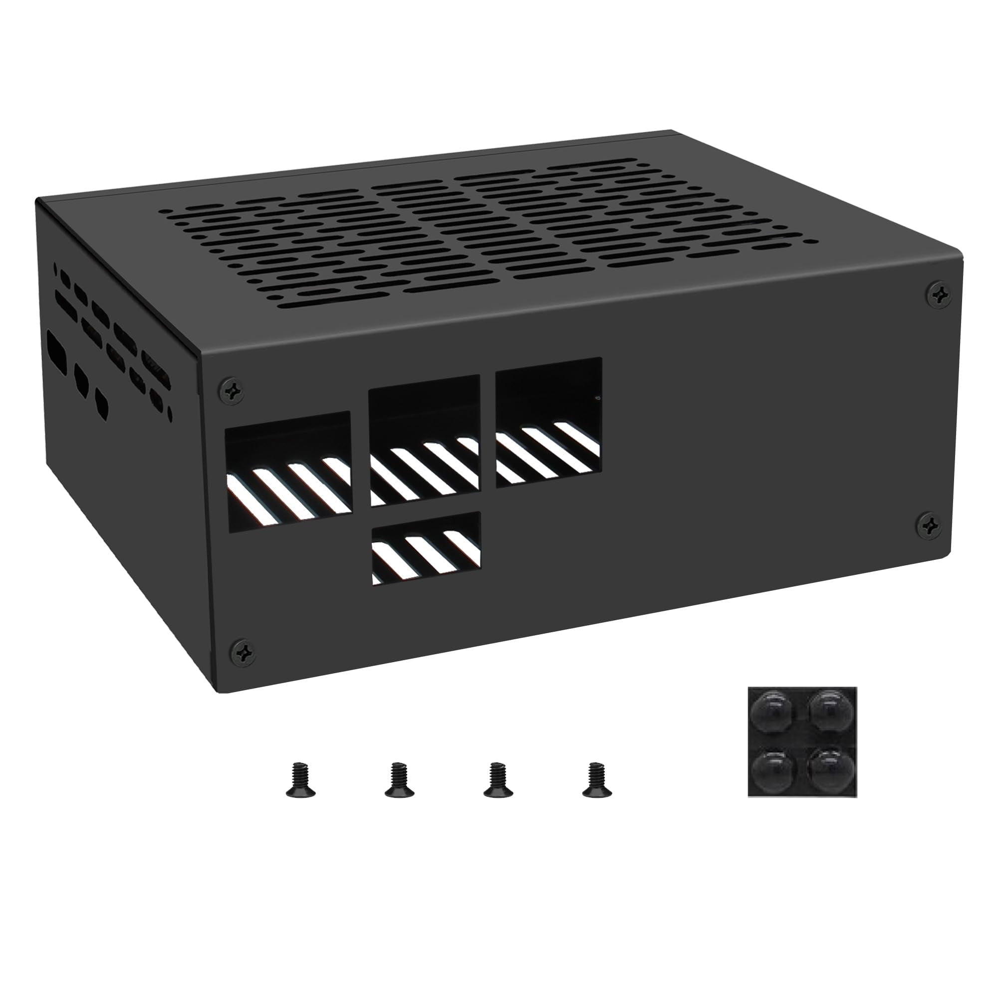 Geekwrom X1100-C1 Metal Case SSF20 for Raspberry Pi 5 & X1100 2.5" SATA ...