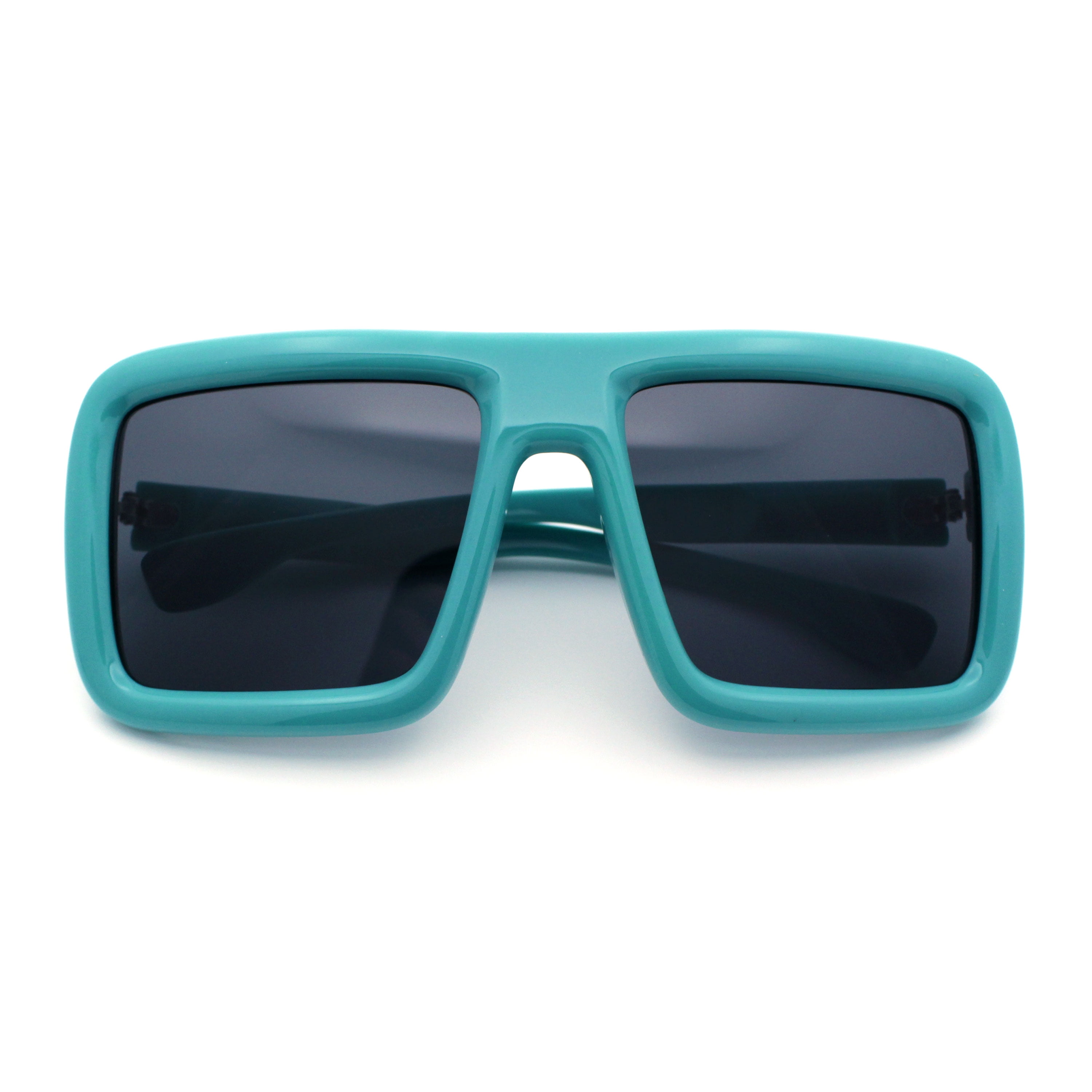 Geeky Bubble Frame Nerdy Thick Flat Top Oversized Rectangle Plastic ...