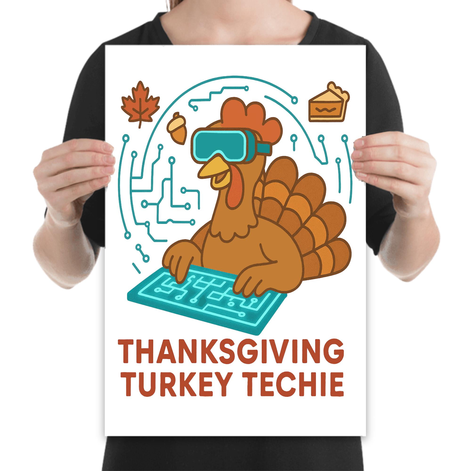 Geeky Thanksgiving, 13x19 poster for programmers and office dorm wall ...