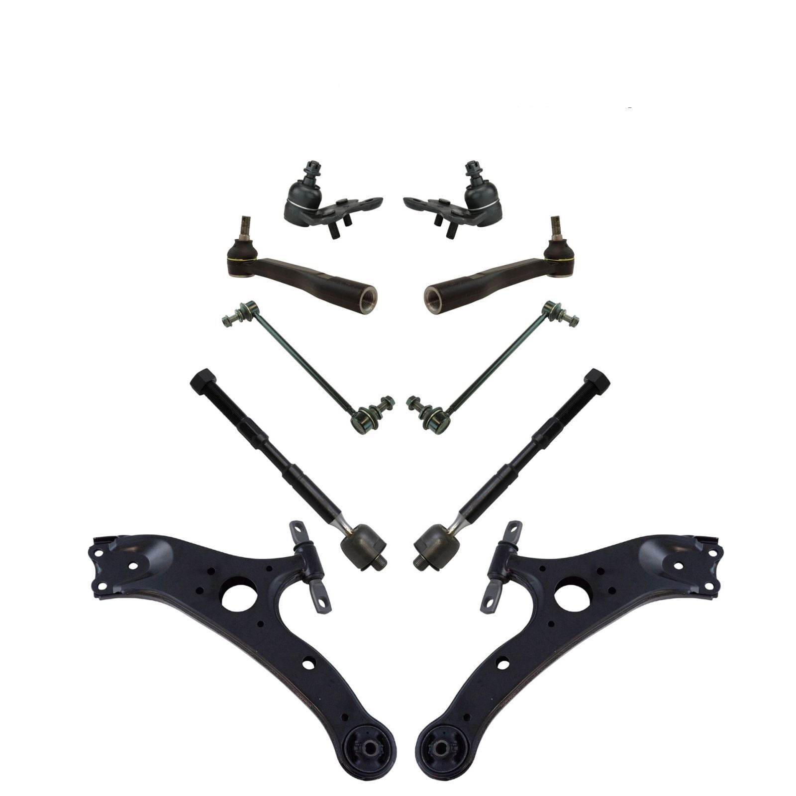 Geelife 10 Piece Steering Suspension Kit Lower Control Arms Ball Joints ...