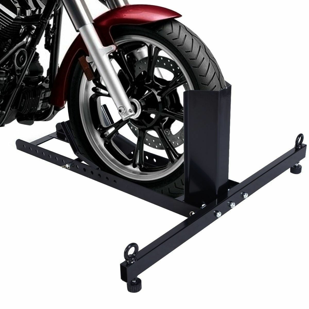 Geelife 1800 lbs Adjustable Motorcycle Wheel Chock Upright Stand ...