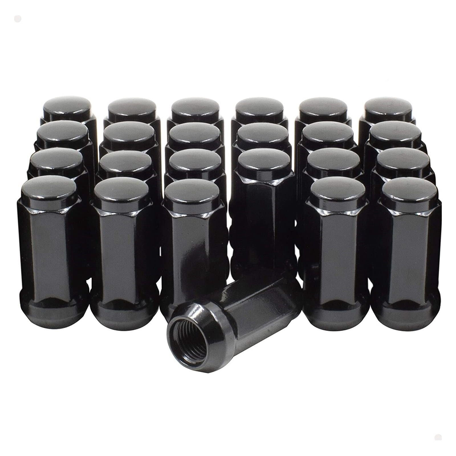 Geelife 23 Black Bulge Acorn Lug Nuts 14x1.5 1.75" Jeep Wrangler ...