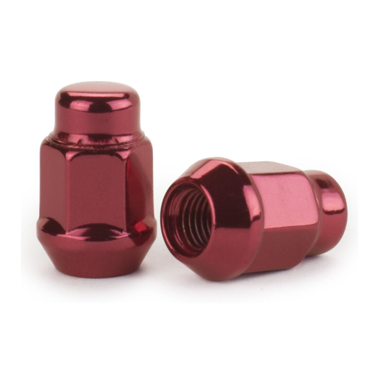 Geelife 24 Red Bulge Acorn Lug Nuts 7/16 Chevrolet GMC Wheel Nut ...