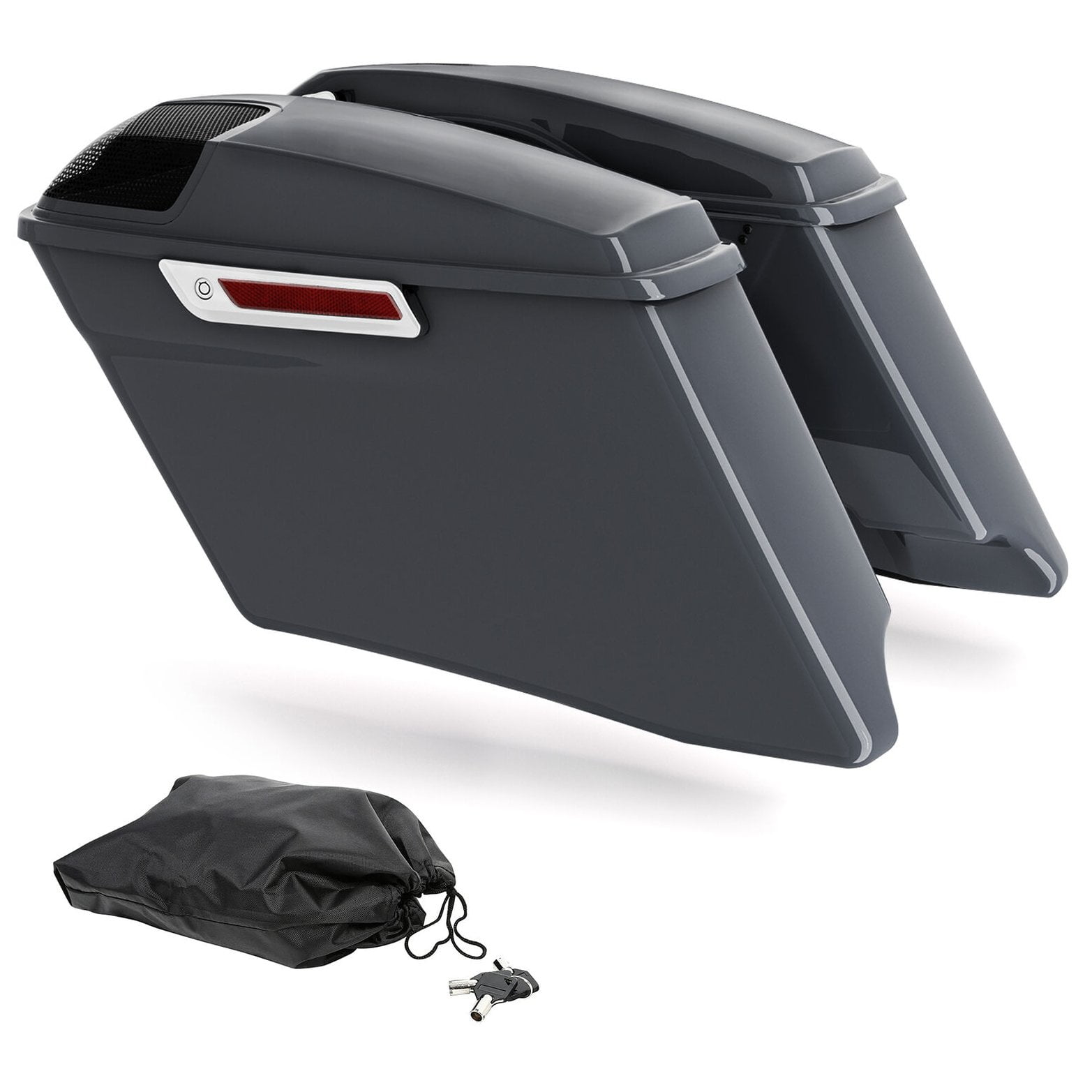 Geelife 4" Stretched Hard Saddlebags Fit For Harley-Davidson Harley CVO ...