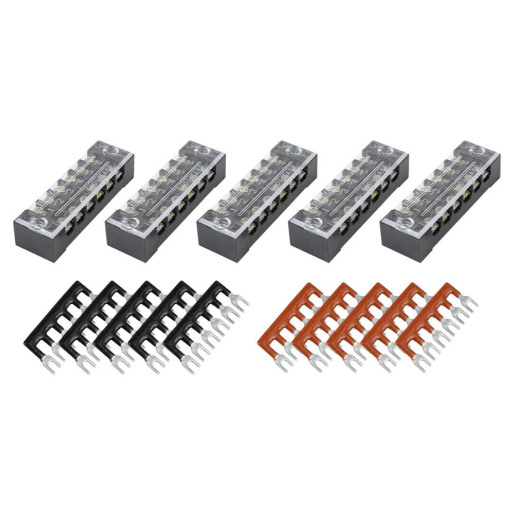 Geelife 5 Set Bus Bar Power Distribution Block 6 Terminal Bus Bar 600V ...