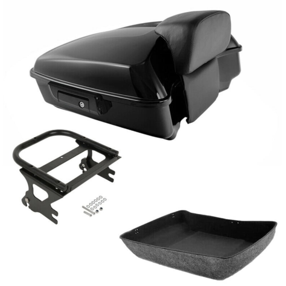 Geelife Black Chopped Trunk Pack Mount Rack For Harley-Davidson Tour ...