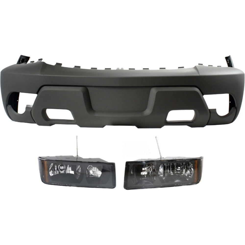 Geelife Bumper Cover Kit Front For Chevy 02 Avalanche 1500 Crew Cab ...