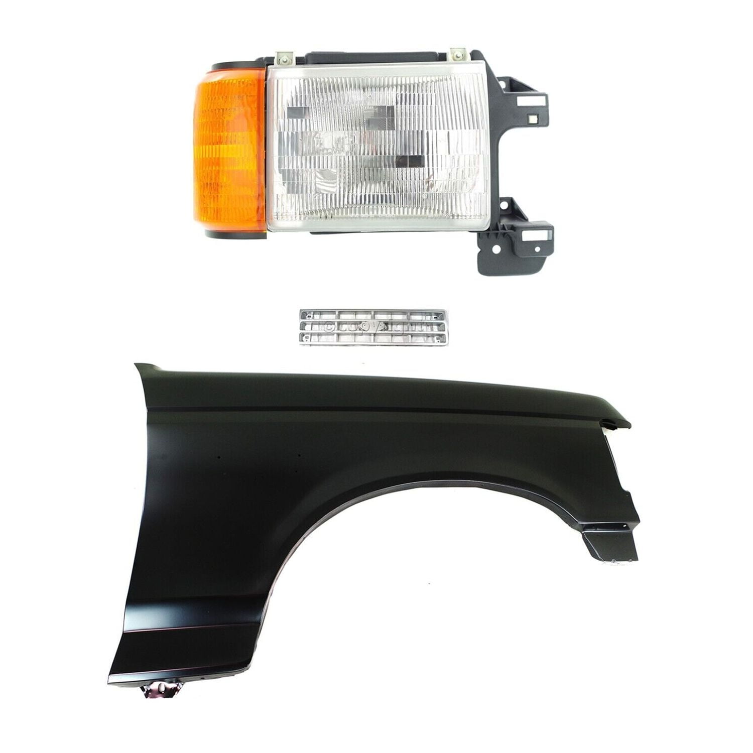 Geelife Fender Kit For 89-91 Ford F-150 F-250 Primed Right With Grille ...