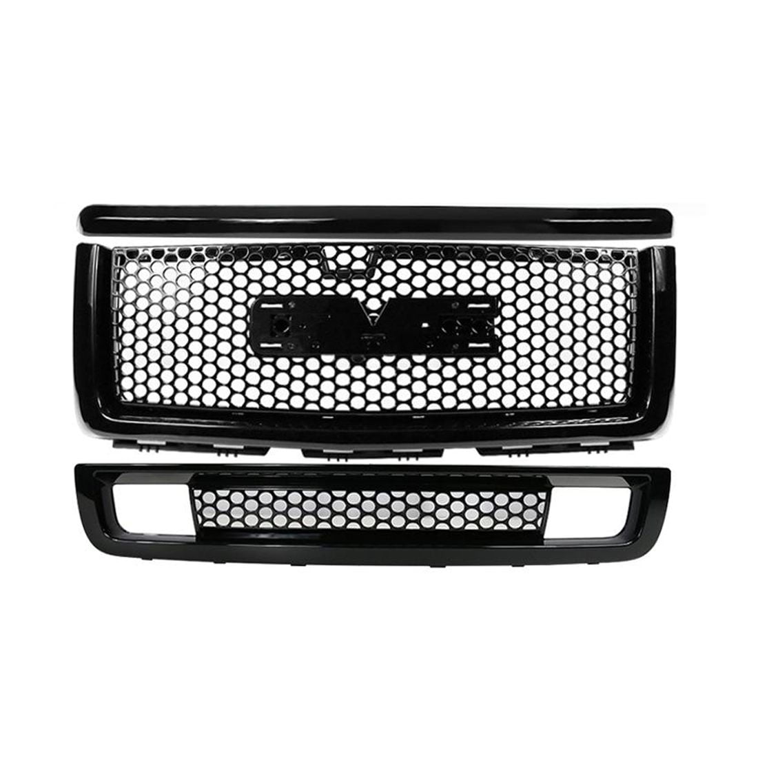 Geelife Fits 07-13 GMC Sierra 1500 Denali Hood Molding + Upper + Lower ...