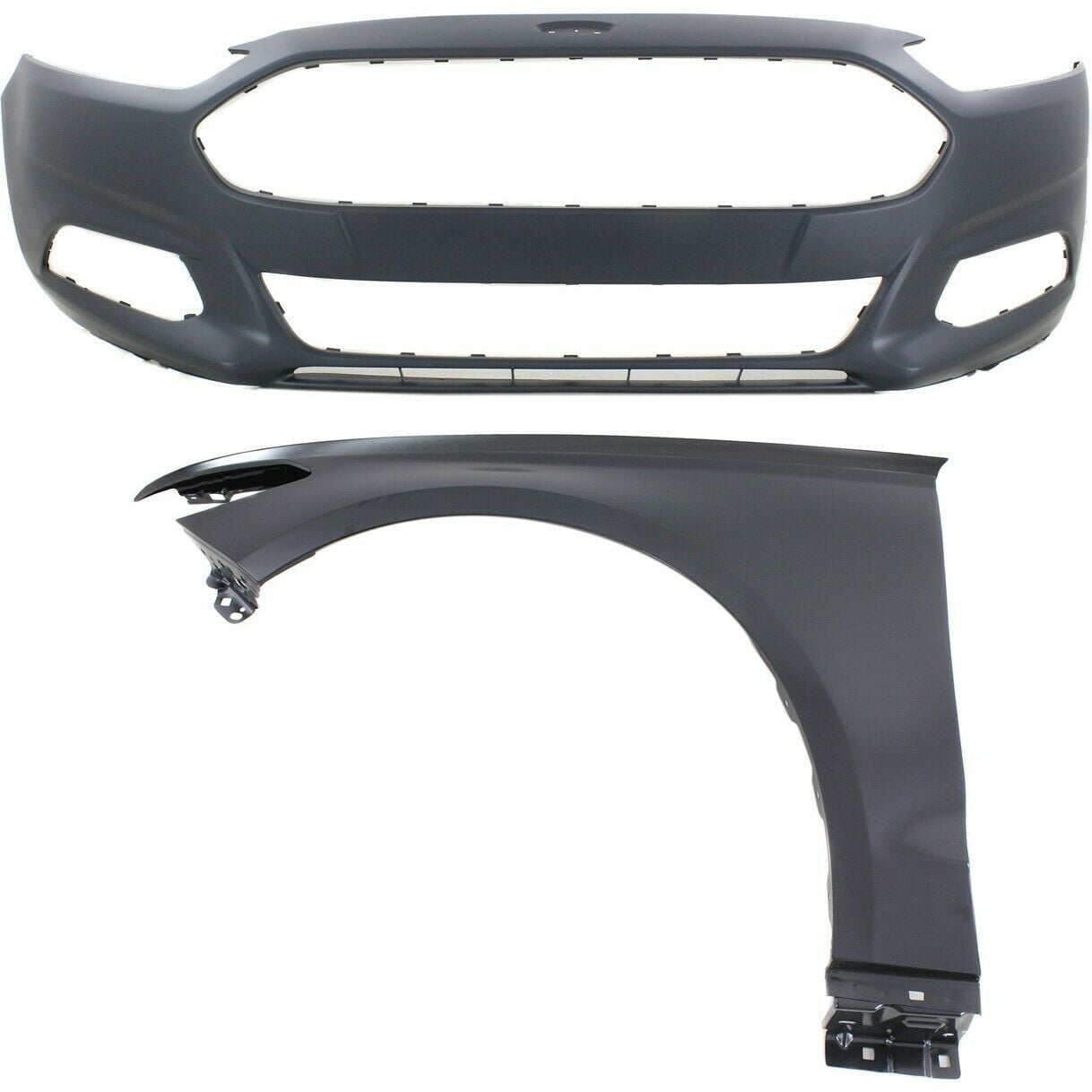 Geelife For 2013-2016 Ford Fusion Sedan Bumper Covers Fascias Set of 2 ...