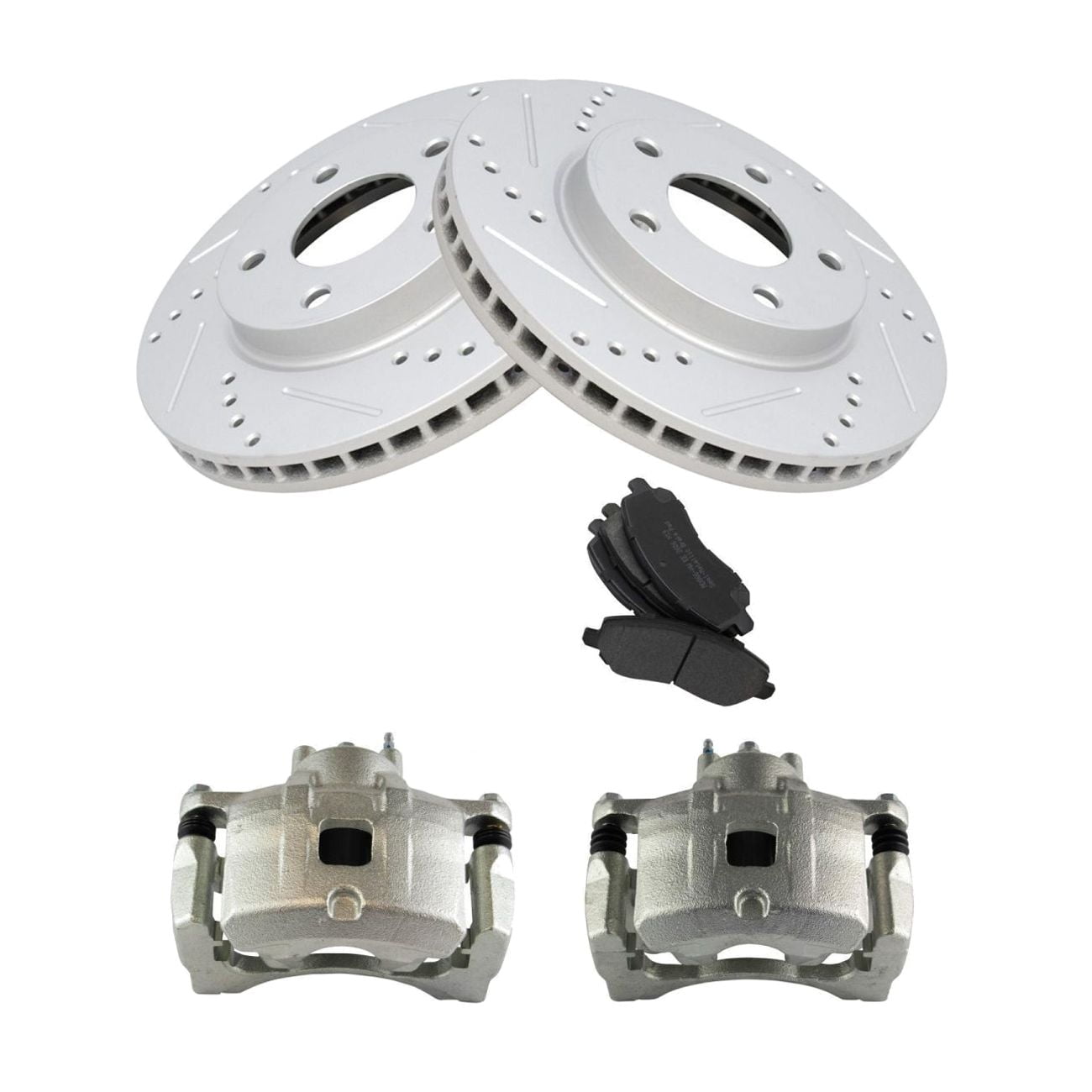 Geelife For Dodge 2008-2012 Caliber Hatchback Front Brake Calipers Pads ...