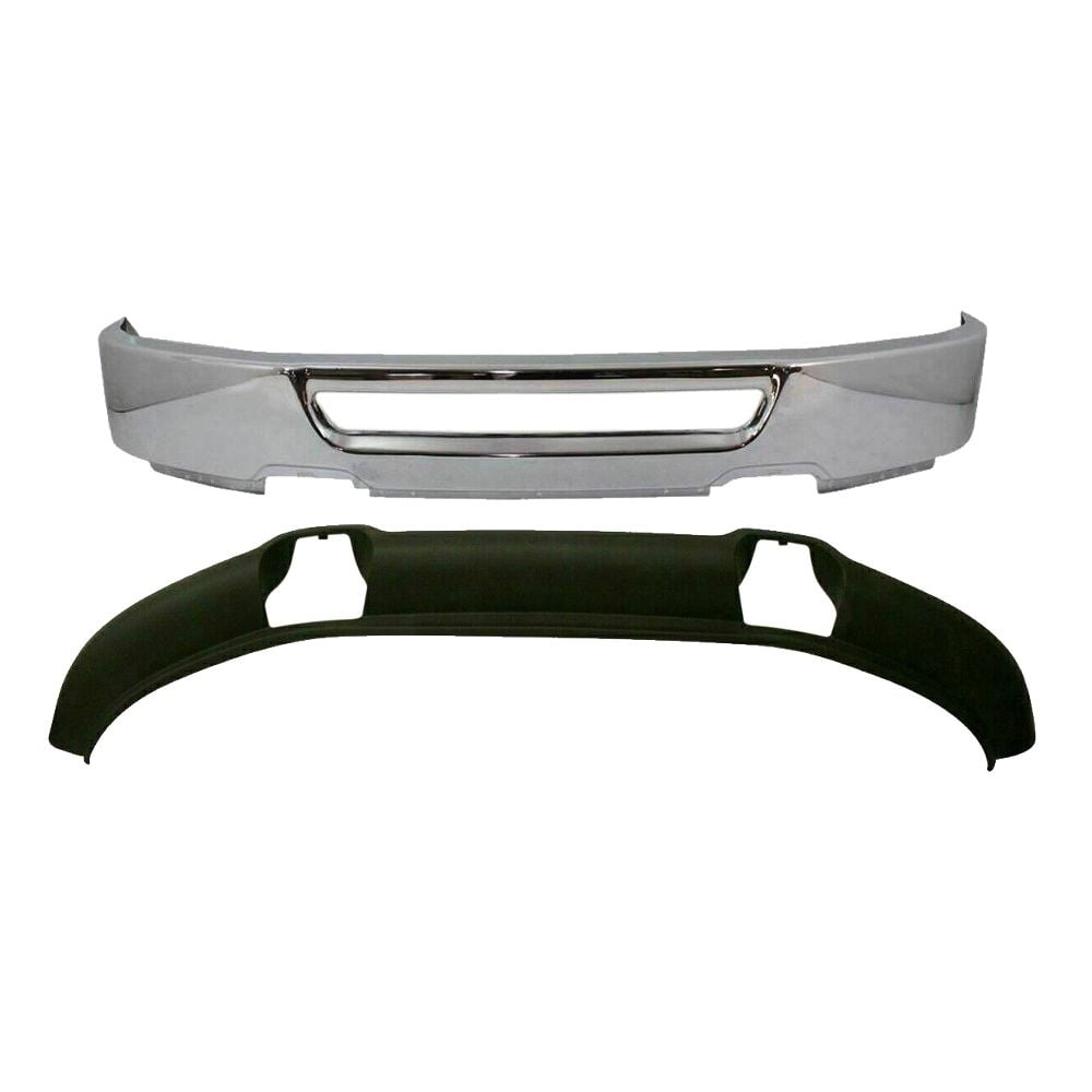 Geelife Front Bumper Chrome Steel + Lower Valance Textured For F150 07 ...