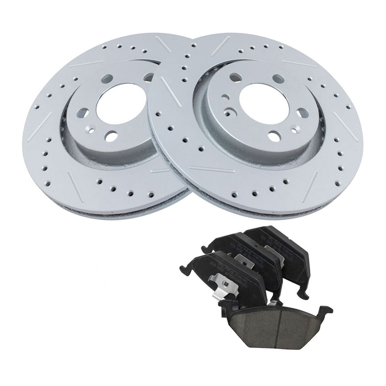 Geelife Front Performance Drilled Slotted Brake Rotor & Posi Ceramic ...