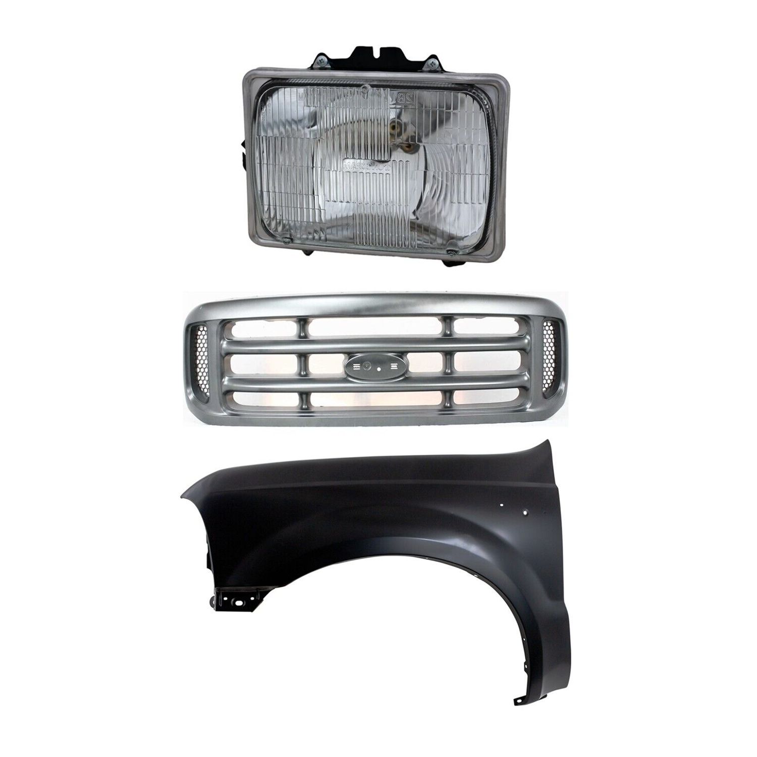 Geelife Grille Grill Kit for Truck F350 F450 F550 Ford F-250 Super Duty ...