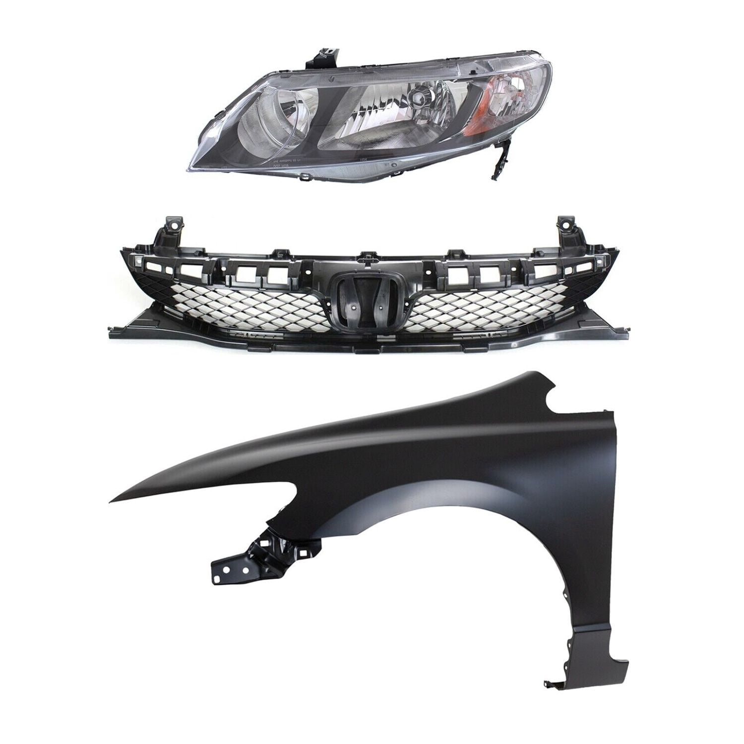 Geelife Headlight Driving Head light Headlamp Kit Driver Left Side Hand ...