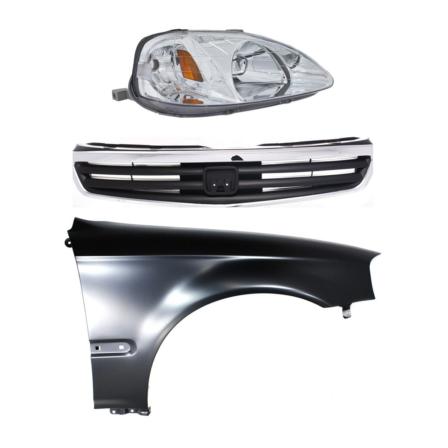 Geelife Headlight Driving Head light Headlamp Kit Passenger Right Side ...