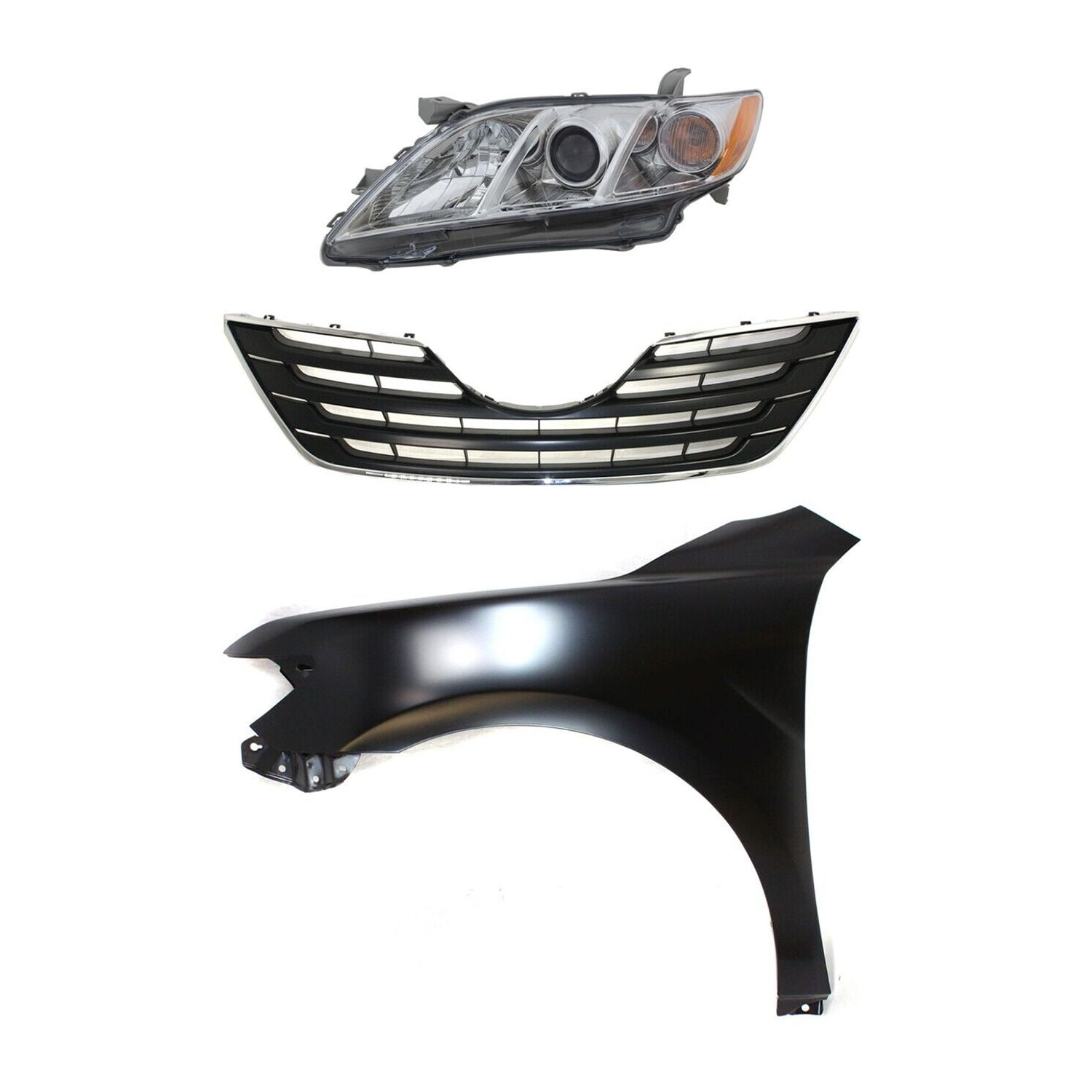 Geelife Kit Headlight Driving Head light Headlamp Driver Left Side Hand ...