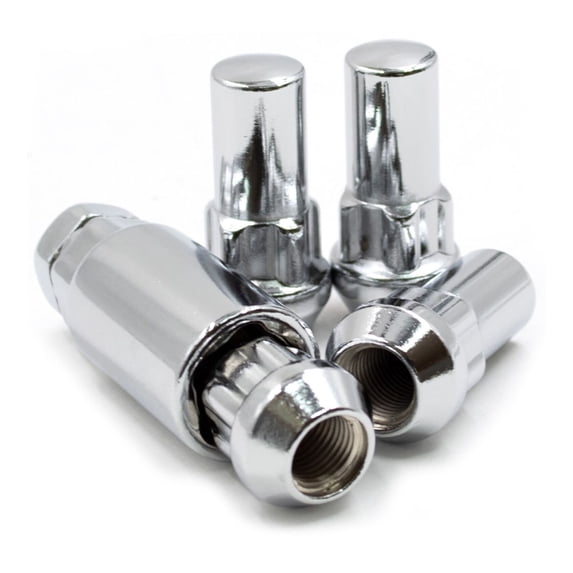 Geelife Locking Lug Nuts Wheel Locks 1/2-20 Chrome 1.75" Tall Bulge ...