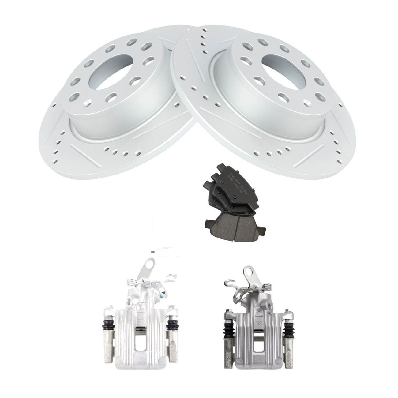 Geelife For 11 Golf TDI 12 Jetta TDI Rear Brake Calipers Ceramic Pads ...