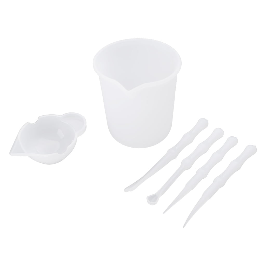 Geemin 4 pcs UV Resin Mixing Silicone Cup Mini Silicone Mixing Dish and ...