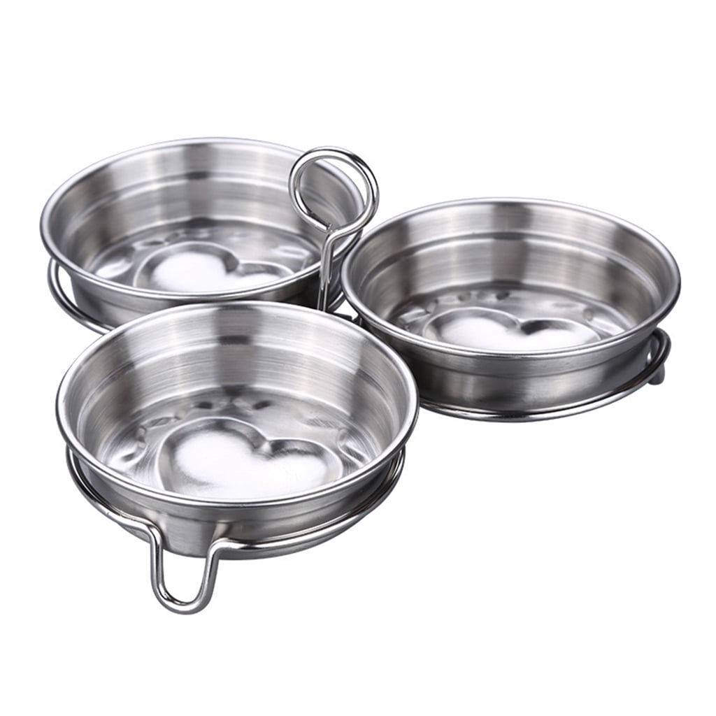 Geemin Stainless Steel Heart Egg Poacher Non-stick Eggs Poaching Pod ...