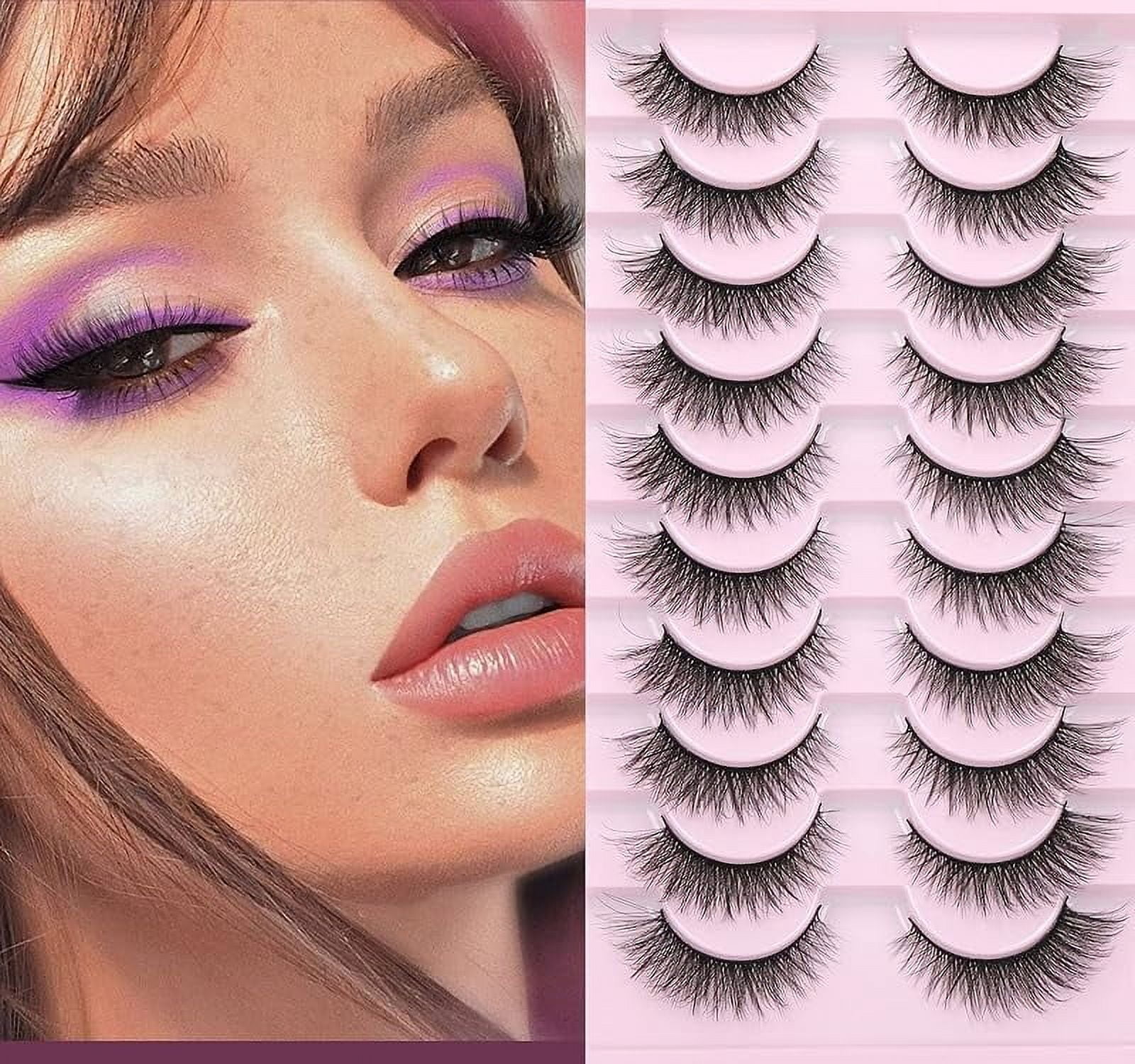 Geeneiya Lashes Wispy Mink Natural Eyelashes Spikes Lash Extensions ...