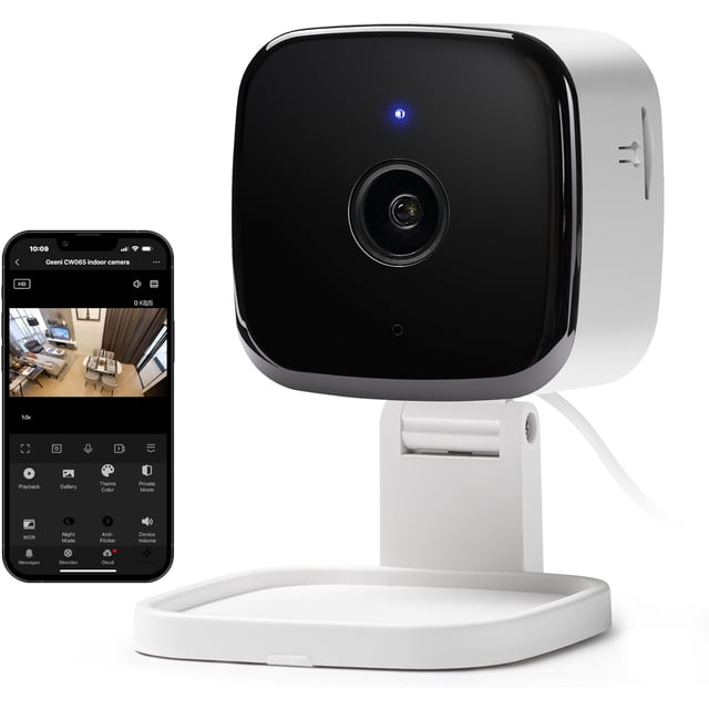 Geeni Peek Smart Indoor Zoom Camera with 1080p HD Night Vision ...