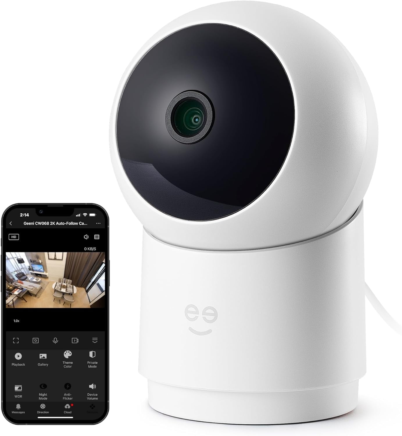 Geeni Scope Safety App, Wireless 2K Quad HD Smart Auto-Tracking ...