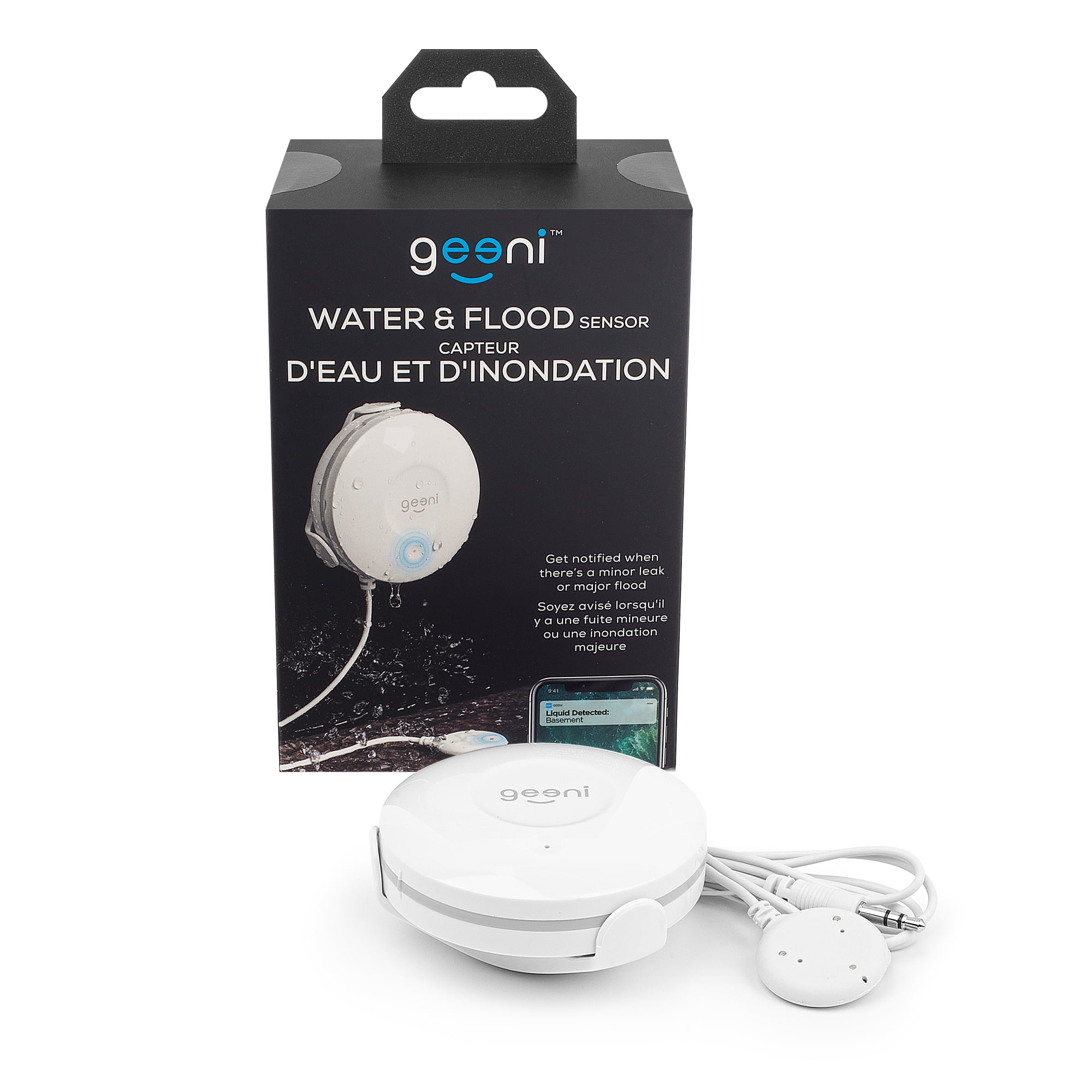 Geeni WiFi Water Leak Sensor and Alarm, Smart Water & Flood Sensor ...