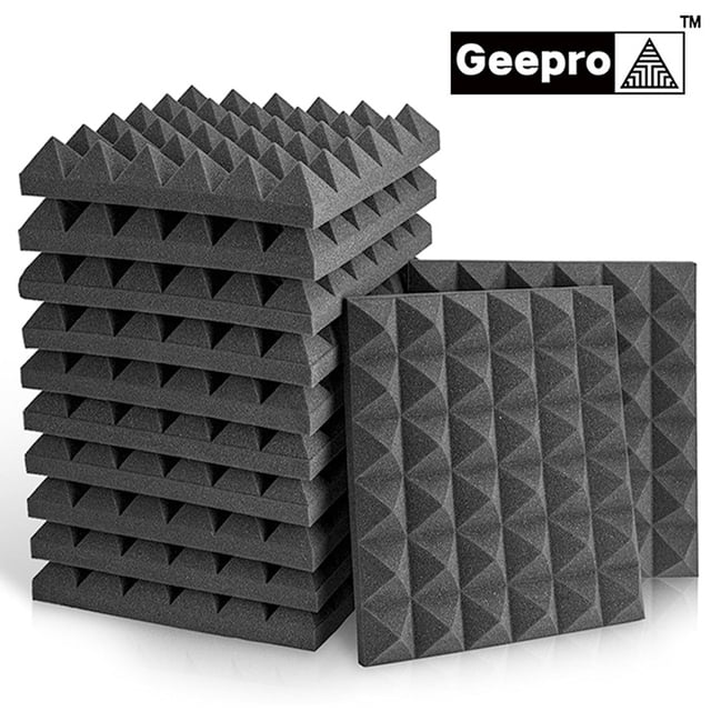 Geepro 8 Pcs 12x12x2 inch Soundproofing Foam Studio Acoustic Panels ...