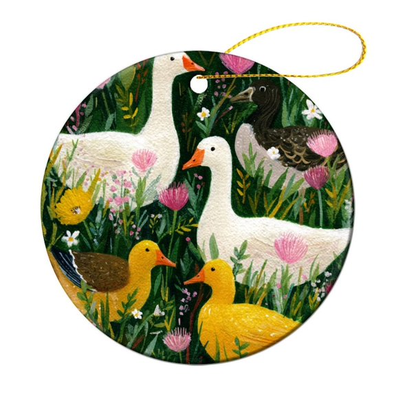 Geese And Ducks in The Garden-2 Christmas Ornaments Cute Duck Ornaments ...