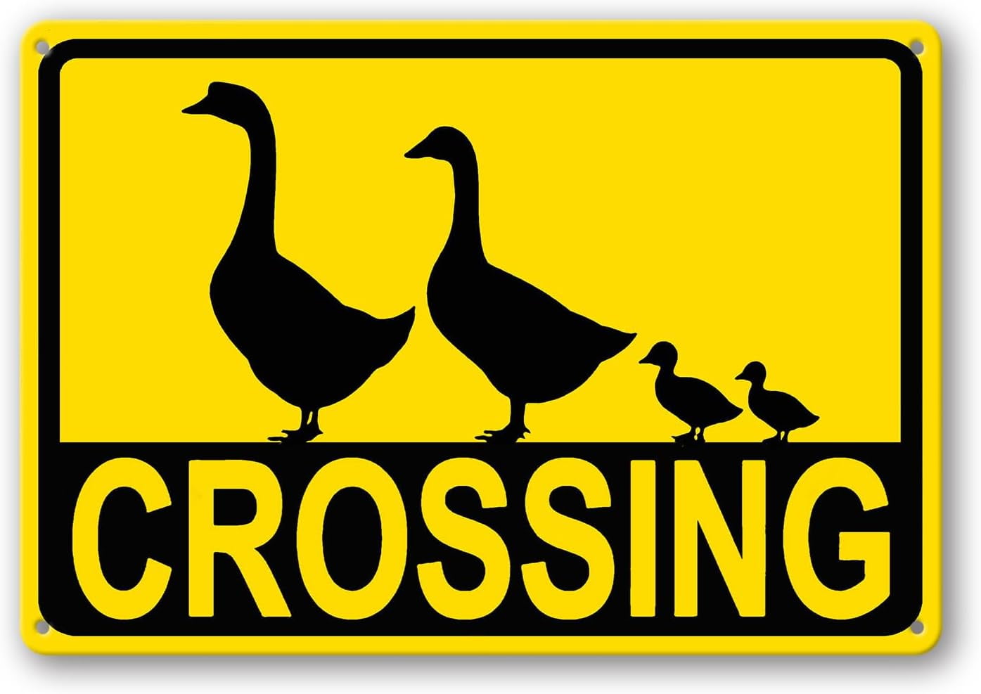 Geese Crossing Sign 8x12inch Rust Free Metal Aluminum Signs for Indoor ...