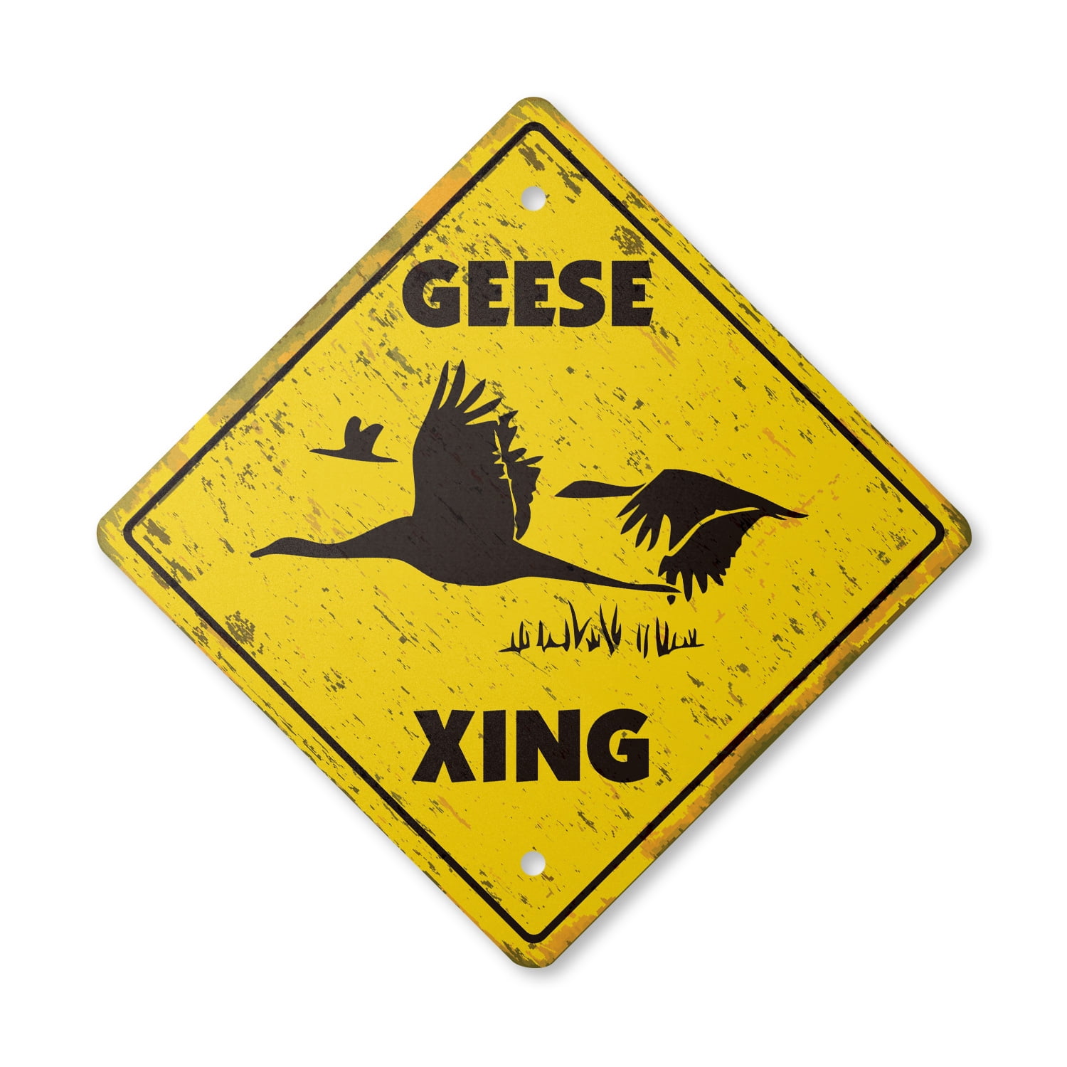 Geese Vintage Crossing Sign Zone Xing | Indoor/Outdoor Plastic | 20 ...