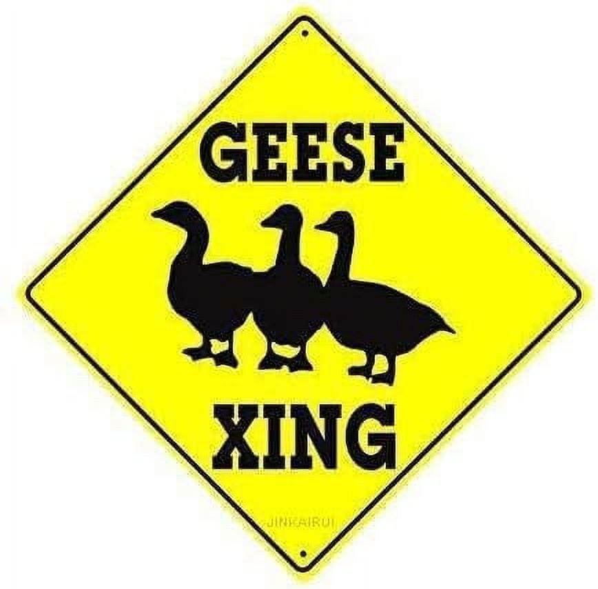 Geese Xing Crossing Animal Large Bird Hunter Signs Aluminum Metal Signs ...